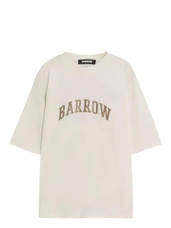 BARROW Logo-print T-shirt - Neutrals