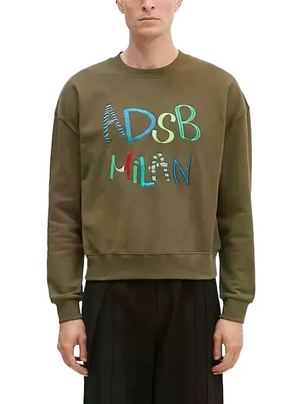 Andersson Bell Embroidered Cotton Sweatshirt - Green