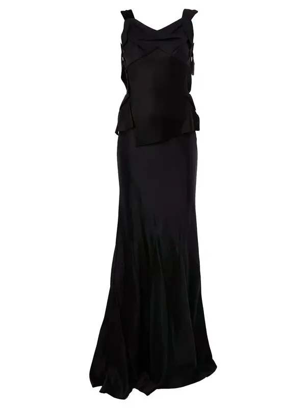 MAISON MARGIELA Open Back Evening Dress - Black