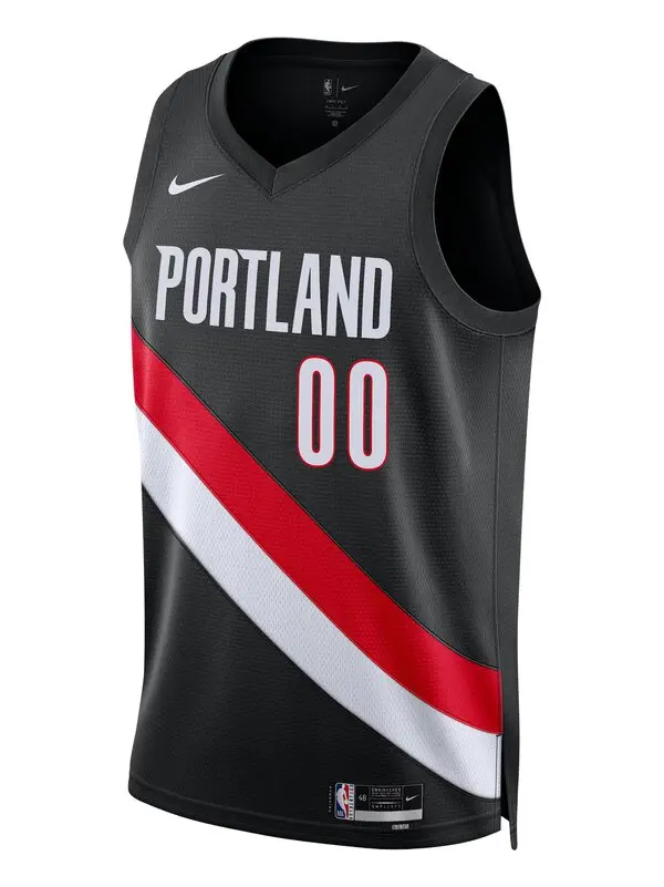 Nike Portland Trail Blazers Scoot Henderson Icon Edition Dri-fit Nba Swingman Jersey - Black