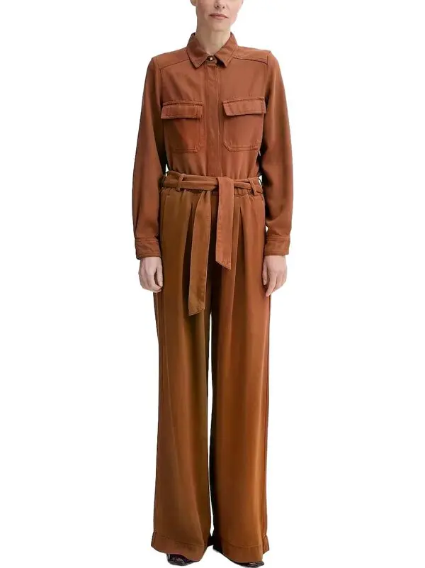 SESSUN Wide-leg Palazzo Trousers - Brown