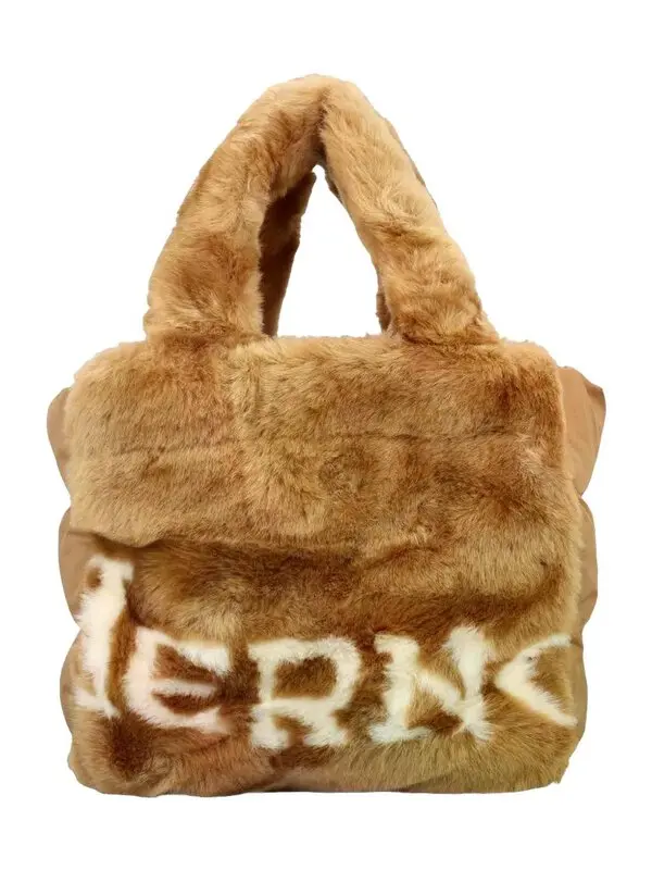 Herno Faux-fur Tote Bag - Brown