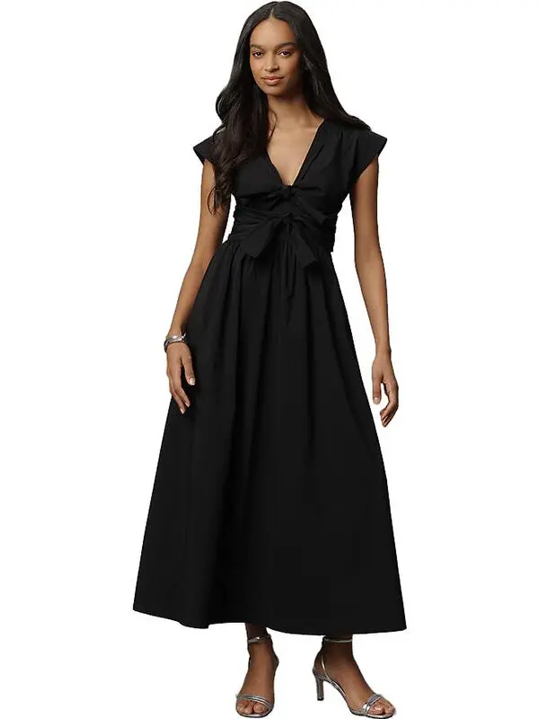 Hunter Bell Calista Bow Midi Dress - Midnight