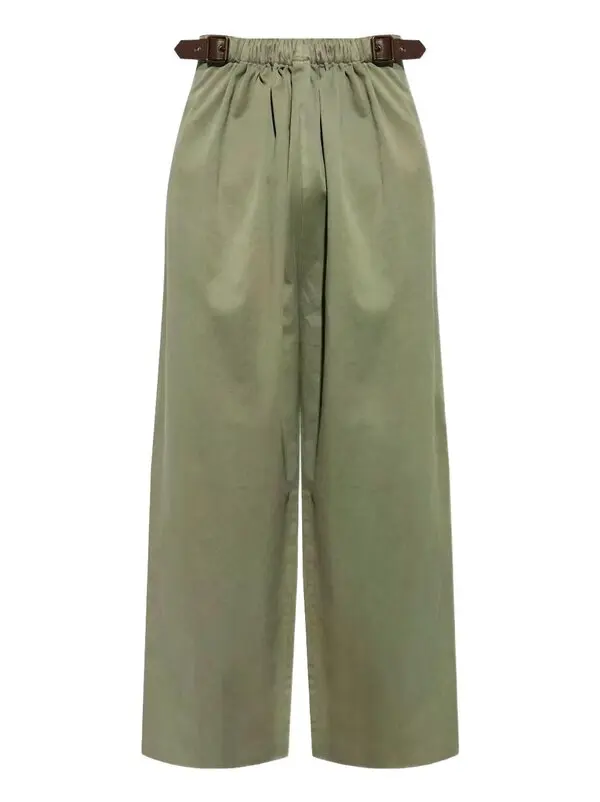 Loewe Belted Pleated Trousers - Green