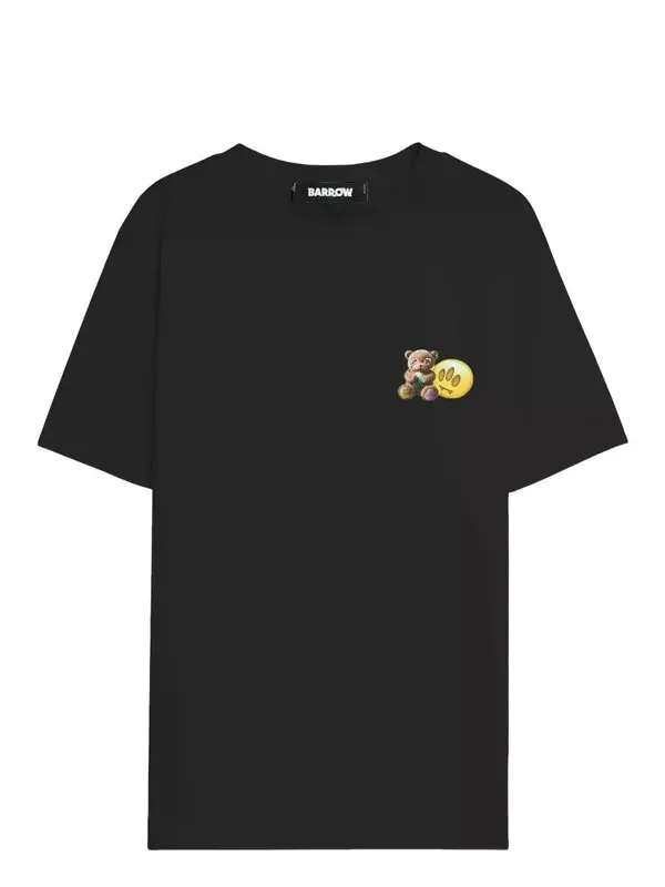 BARROW Bear-print T-shirt - Black
