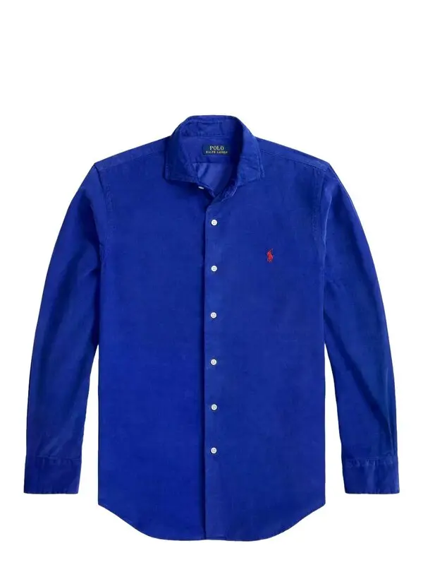 Polo Ralph Lauren Corduroy Embroidered-logo Shirt - Blue