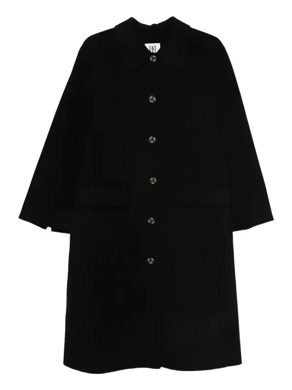 BY MALENE BIRGER Round-collar Single-breasted Coat - Black