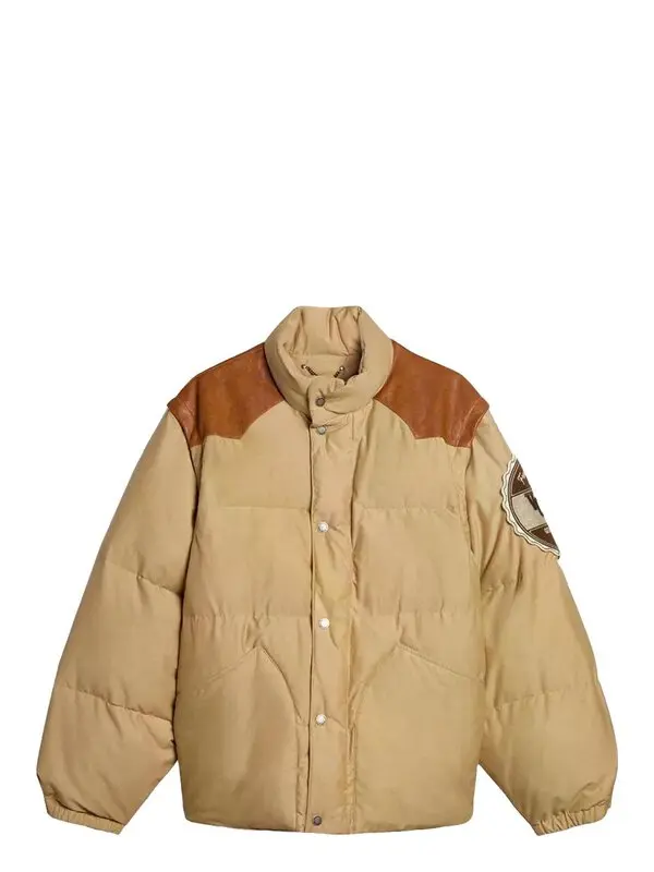 GOLDEN GOOSE Logo-patch Padded Jacket - Neutrals