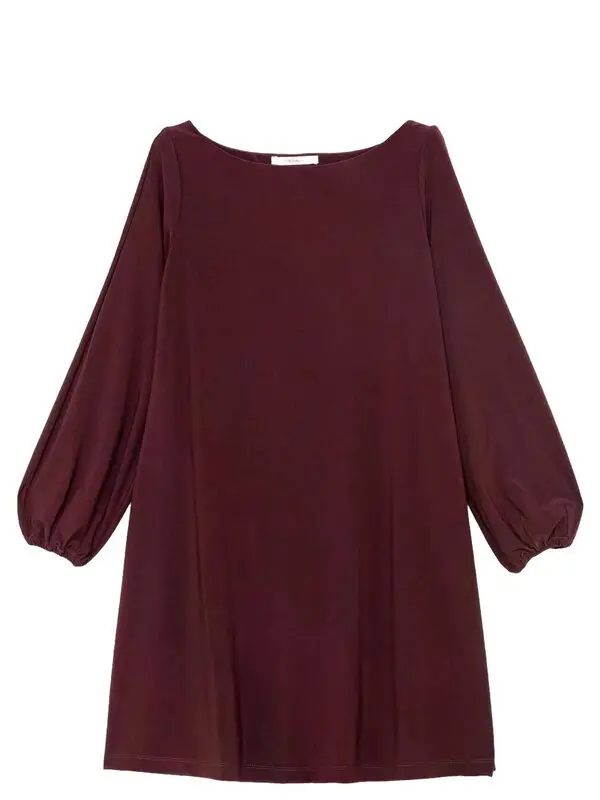 Malìparmi Boat-neck Balloon-sleeve A-line Dress - Red
