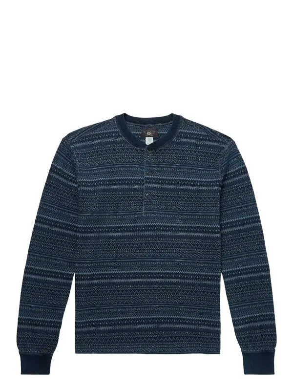Ralph Lauren Jack Fair Isle Cotton Sweater - Blue