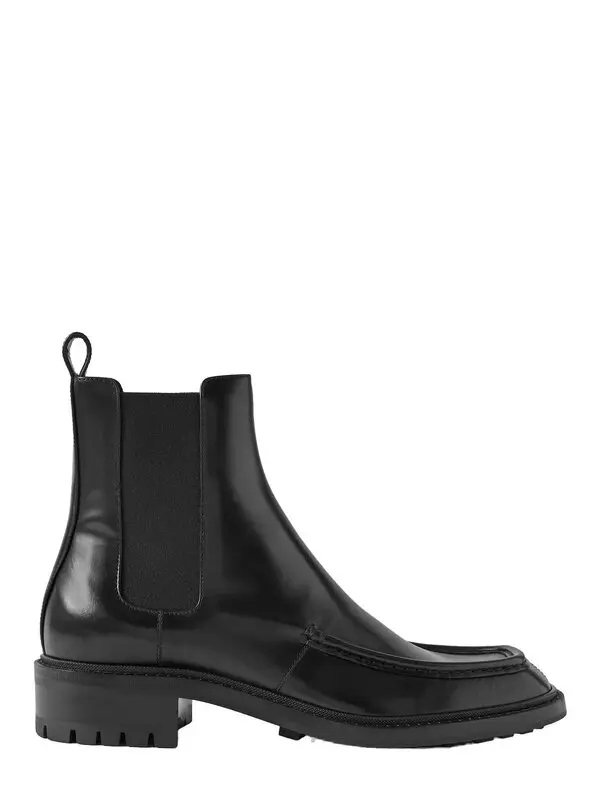 Saint Laurent Wesh Leather Chelsea Boots - Black