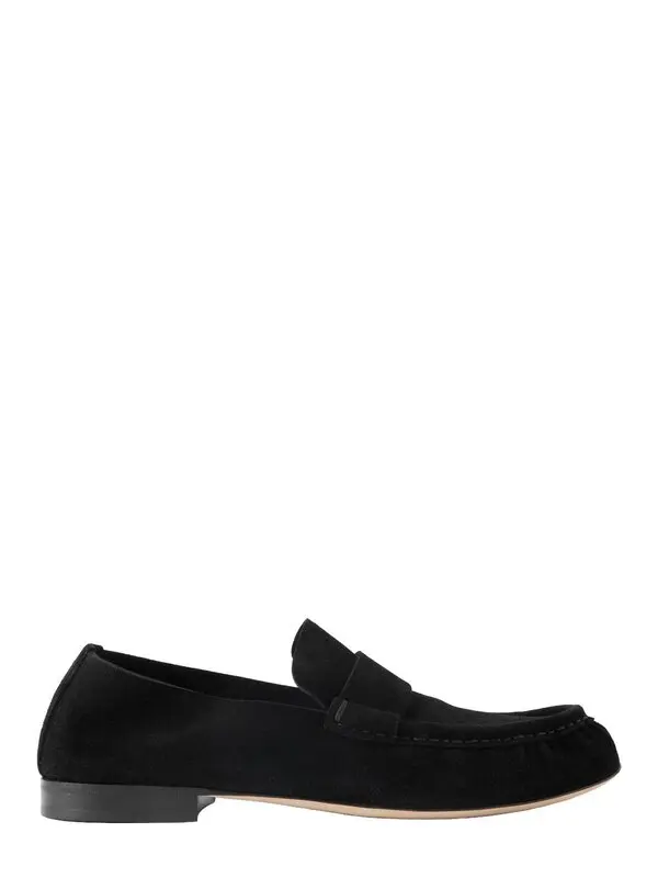 THE ROW Suede Loafers - Black