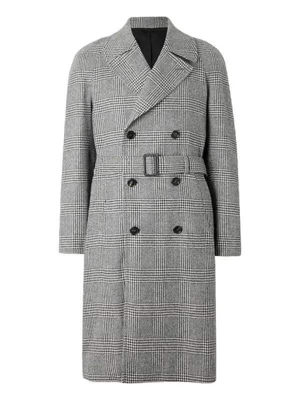 DE PETRILLO D'avalos Double-breasted Alpaca Overcoat - Black