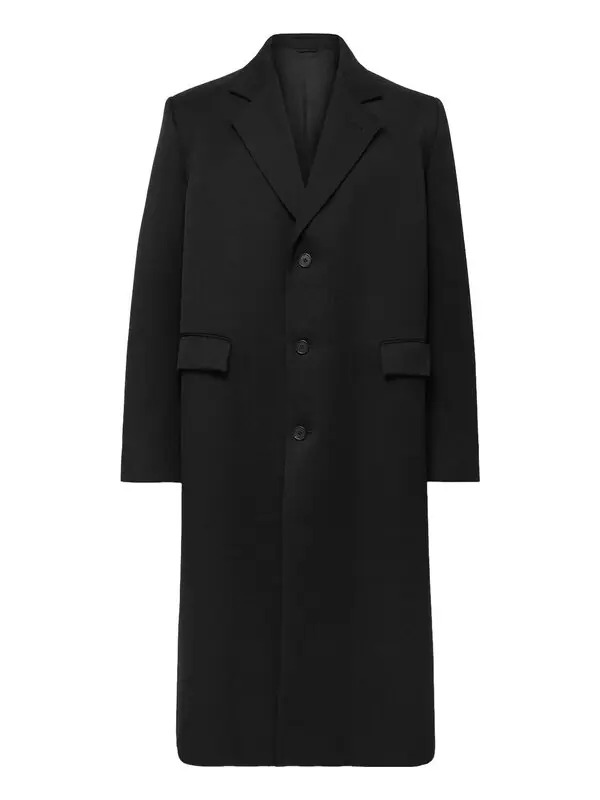 THE ROW Compa Virgin Wool-gabardine Coat - Black