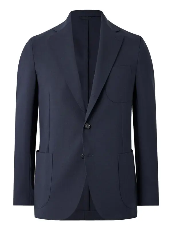 DE PETRILLO Slim-fit Virgin Wool Twill Suit Jacket - Blue