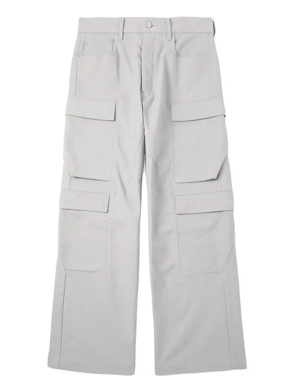Rick Owens Wide-leg Cotton-twill Cargo Trousers - Gray