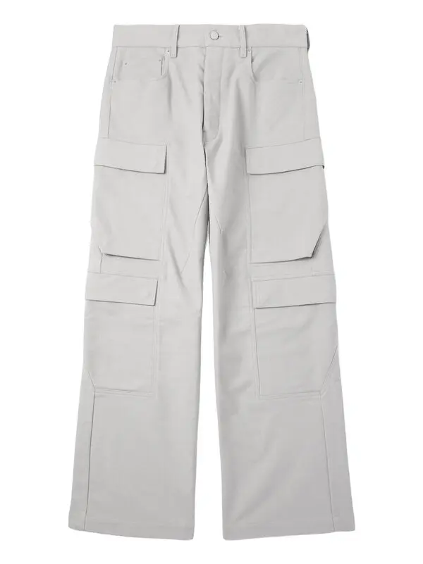 Rick Owens Wide-leg Cotton-twill Cargo Trousers - Gray