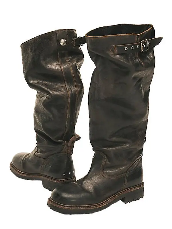Free People We The Free Rapids Riding Boots - Dark Roast