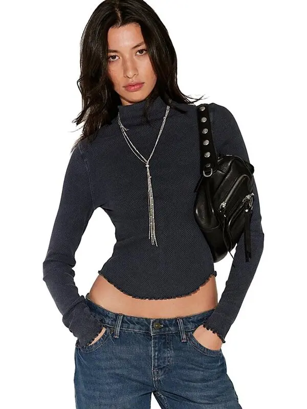 Free People We The Free Aria Turtleneck - Black