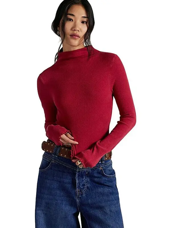 Free People We The Free Aria Turtleneck - Wild Berry