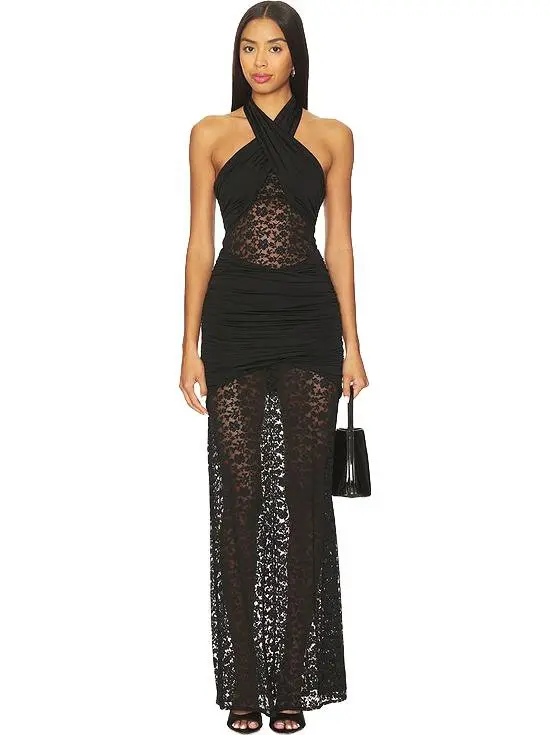 LOVERS AND FRIENDS Sachi Gown - Black