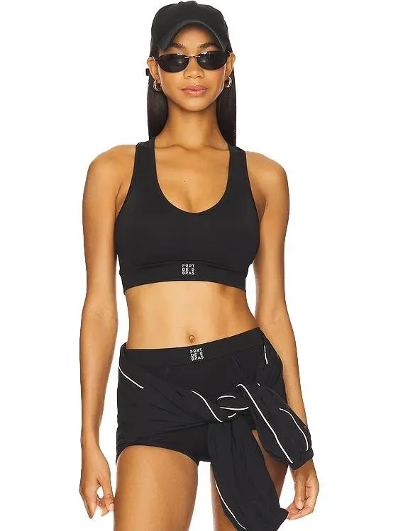 PORT DE BRAS Emma Sports Bra - Black