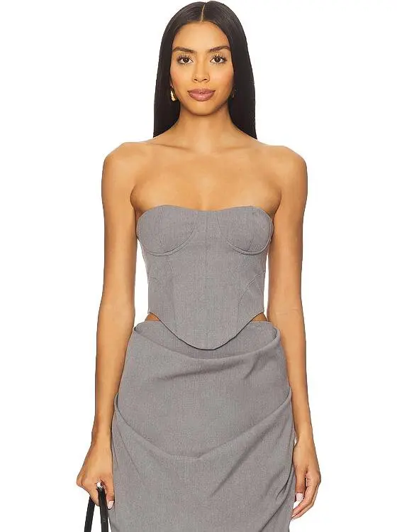 Misha Collection Henri Bustier Top - Grey