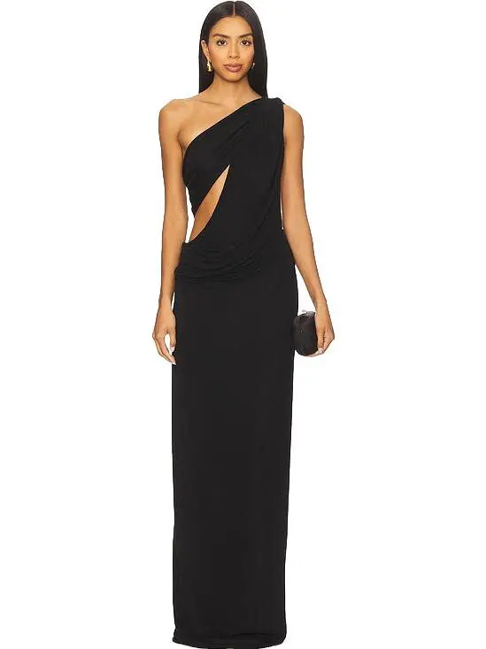 Misha Collection The Solstice Cupro Dress - Black