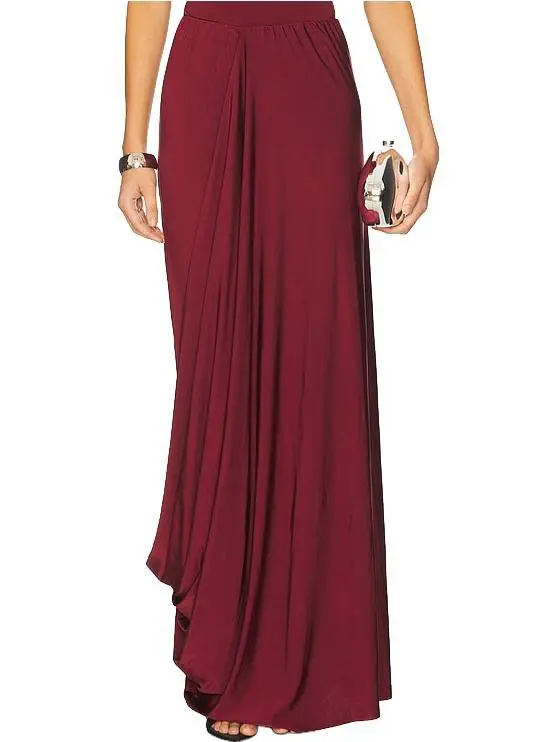 Misha Collection Waterfall Jersey Skirt - Port