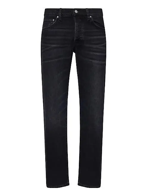 Nudie Jeans Ollie Slim-fit Denim Jeans - Black Force