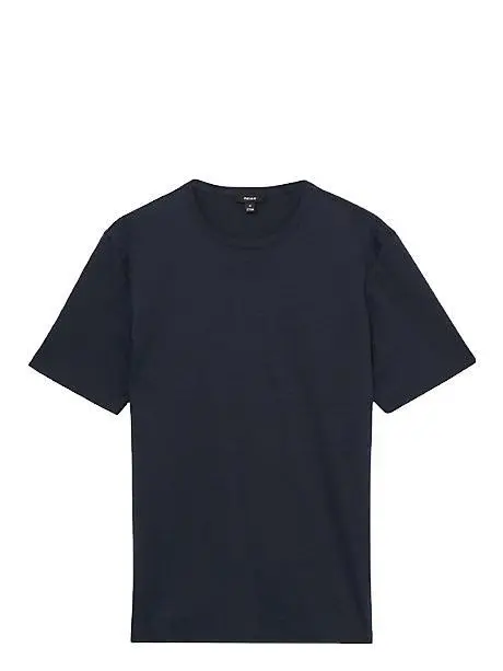 REISS Count Crewneck Short-sleeve Cotton T-shirt - Navy