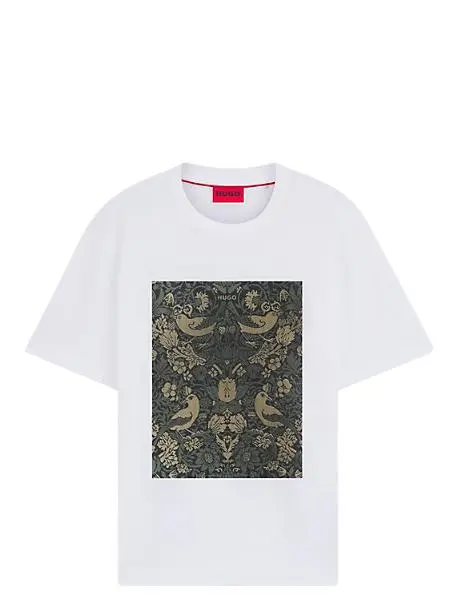 Hugo Graphic-print Short-sleeve Cotton T-shirt - White