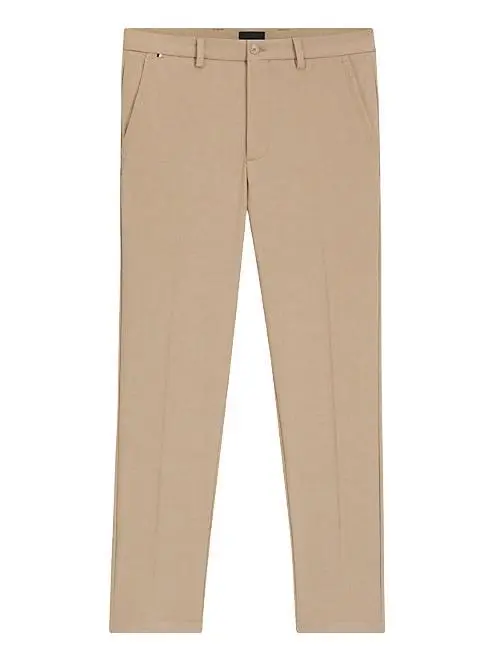 BOSS Slim-fit Straight-leg Stretch-woven Trousers - Medium Beige