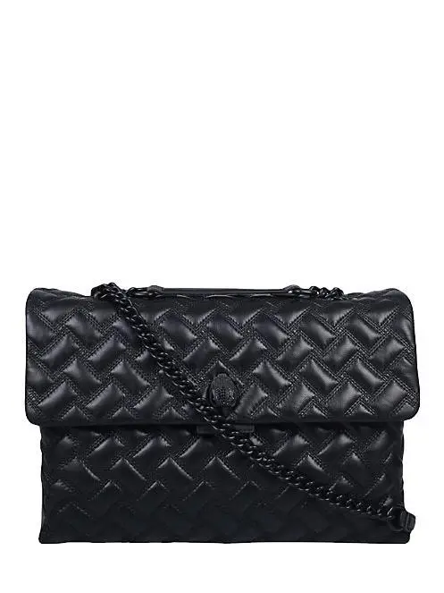 Kurt Geiger Xxl Kensington Drench Leather Shoulder Bag - Black
