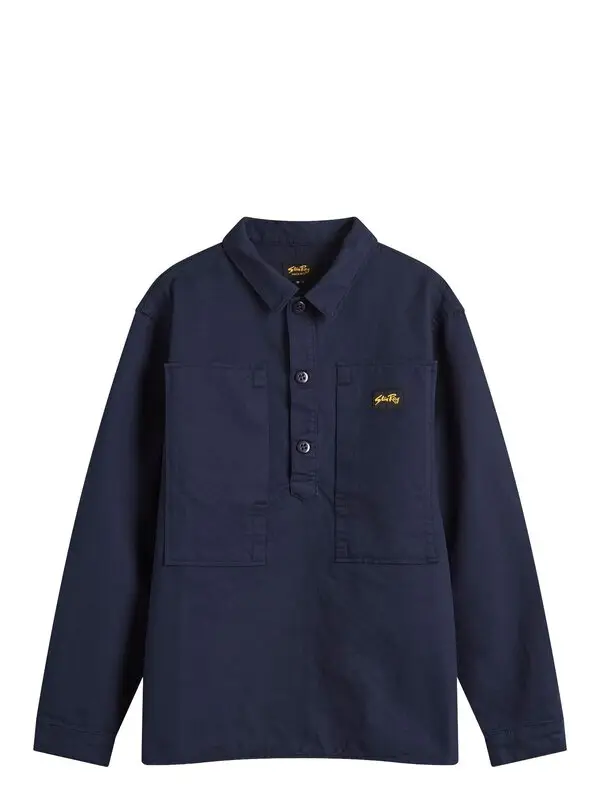STAN RAY Painters Pop Over Shirt - Navy Bedford