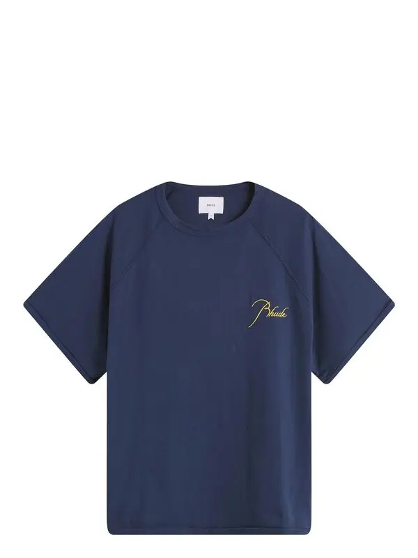 Rhude Classique Raglan T-shirt - Navy/yellow
