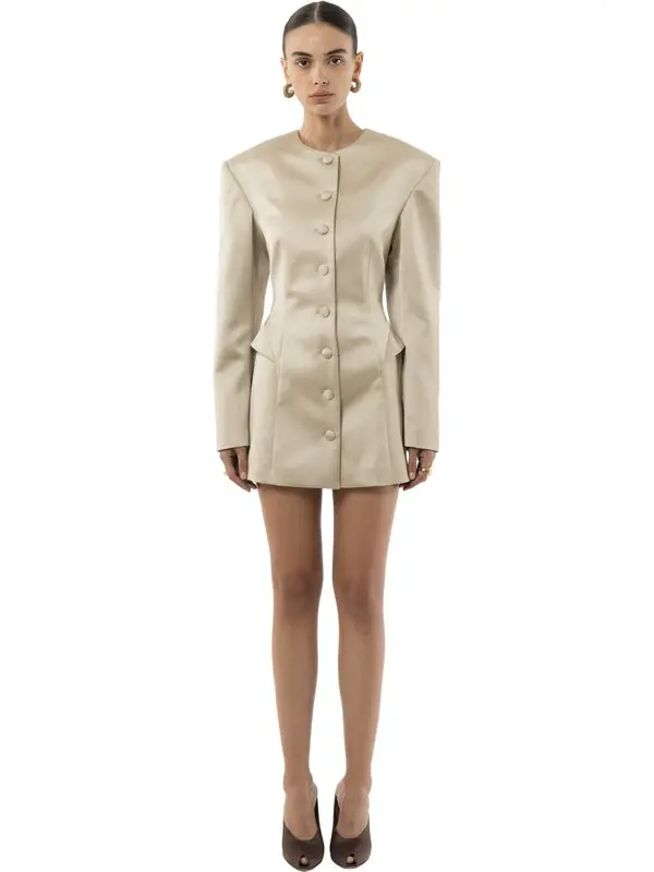 Arakii Silouh Button Blazer - Sage Green
