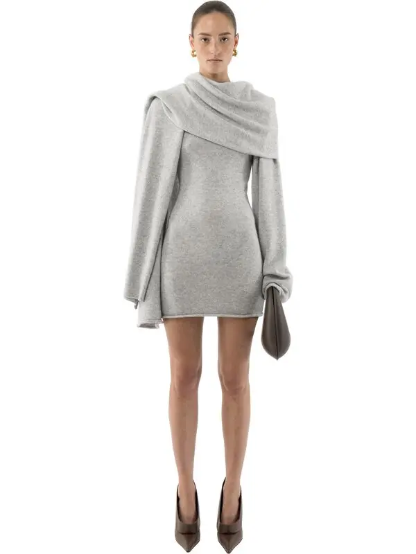 Arakii Scarf Dress - Light Grey