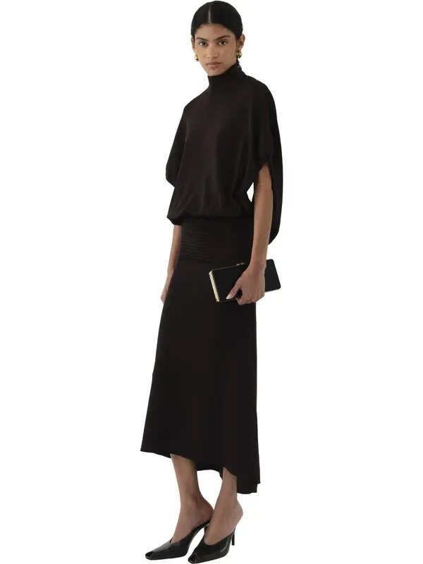 Arakii Mist Midi Dress - Dark Brown