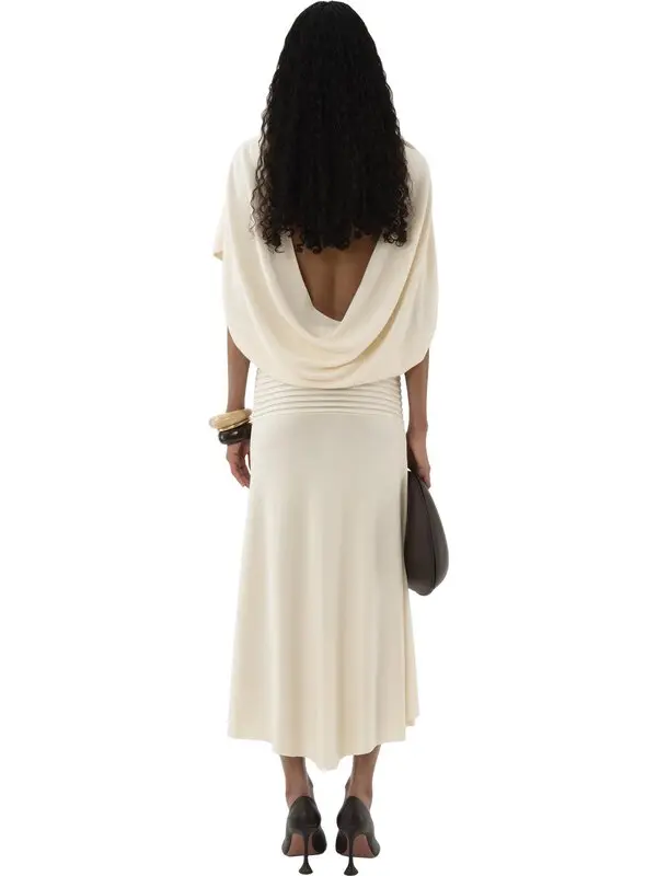 Arakii Mist Midi Dress - Off-white