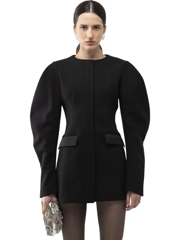 Arakii Sculpted Blazer Mini Dress - Black