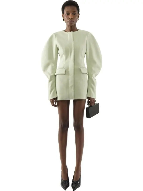 Arakii Sculpted Blazer Mini Dress - Light Green