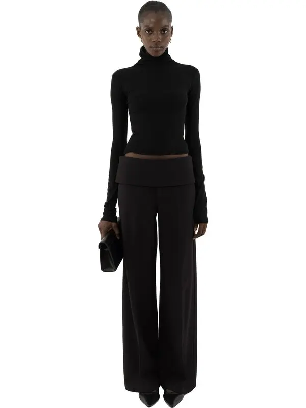 Arakii Wide Leg Trousers - Dark Brown