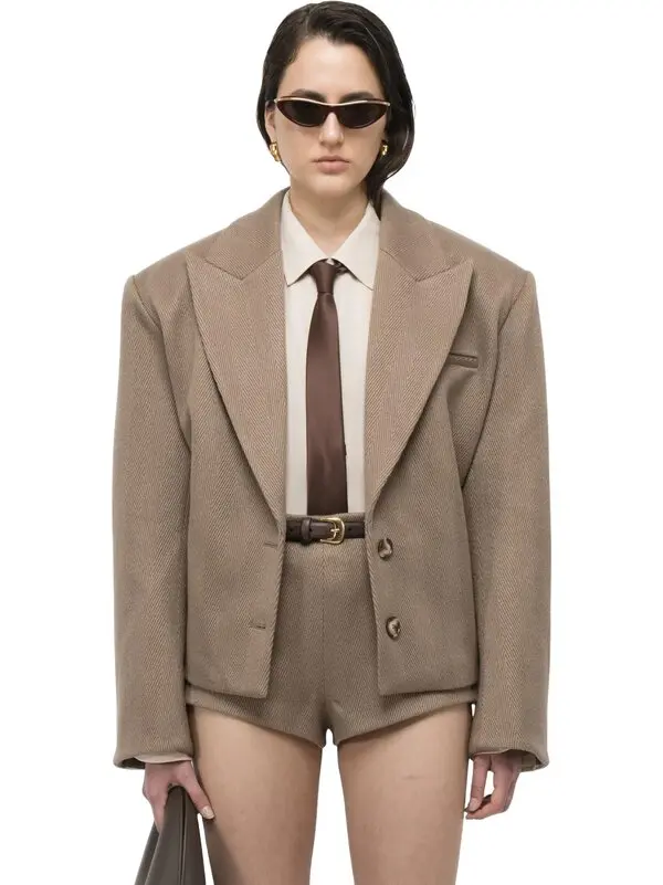 Arakii Boxy Belted Jacket - Brown