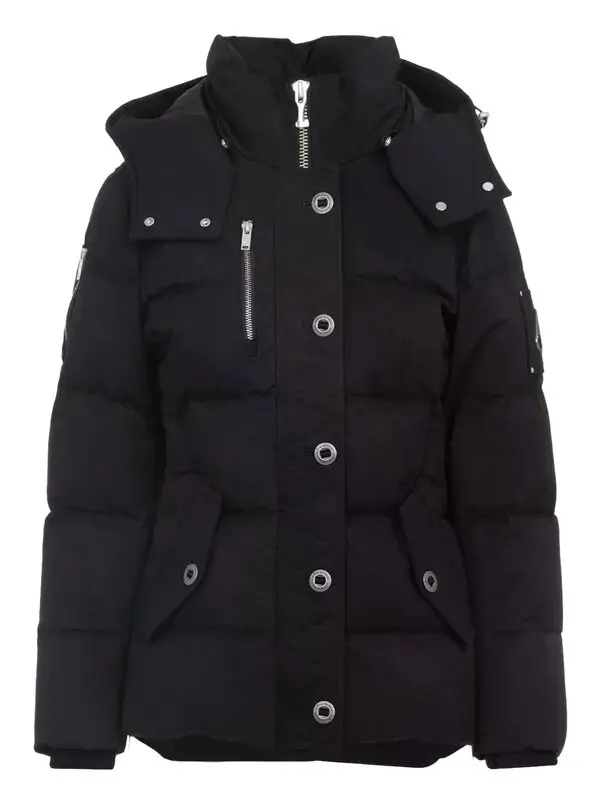 Moose Knuckles Quilted Hooded Jacket - Black