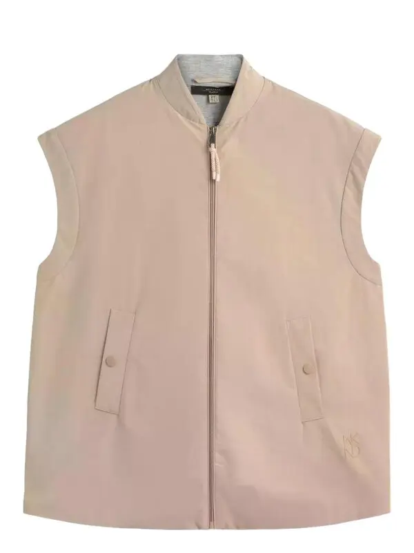 Max Mara Zip-fastening Sleeveless Gilet - Neutrals