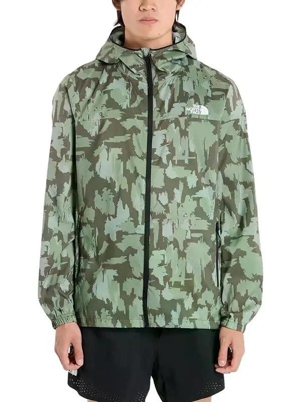 The North Face Abstract-print Hooded Jacket - Green