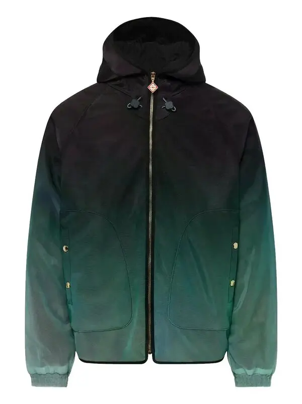 Casablanca Ombre-effect Hooded Jacket - Black