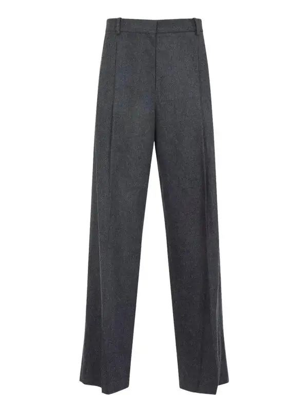Khaite Wool Straight-leg Trousers - Grey