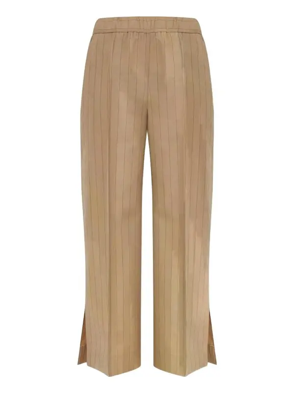 JIL SANDER Pinstripe Elastic-waist Trousers - Neutrals